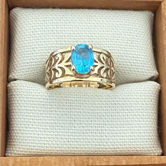 James Avery | Jewelry | James Averyretired 4k Gold Blue Topaz Adoree ...